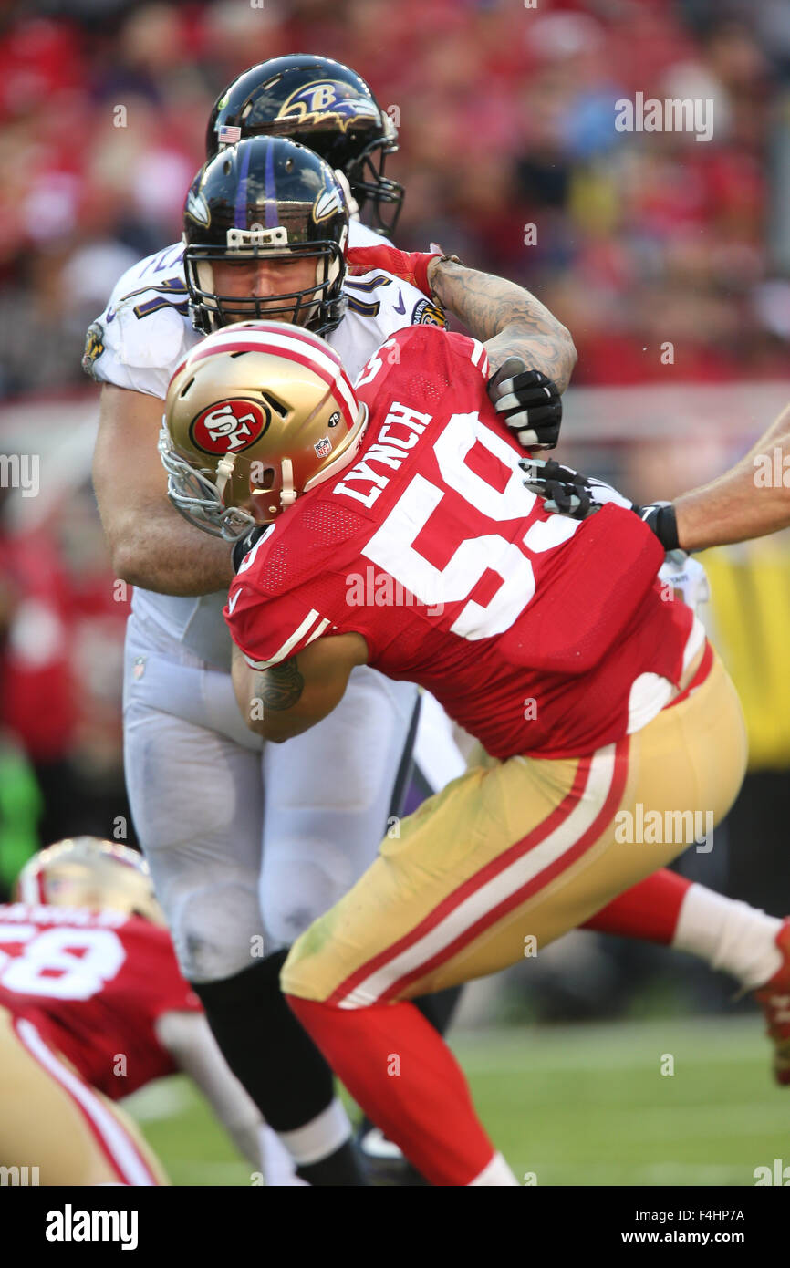 Santa Clara, California, USA. 18th Oct, 2015. Baltimore Ravens tackle ...