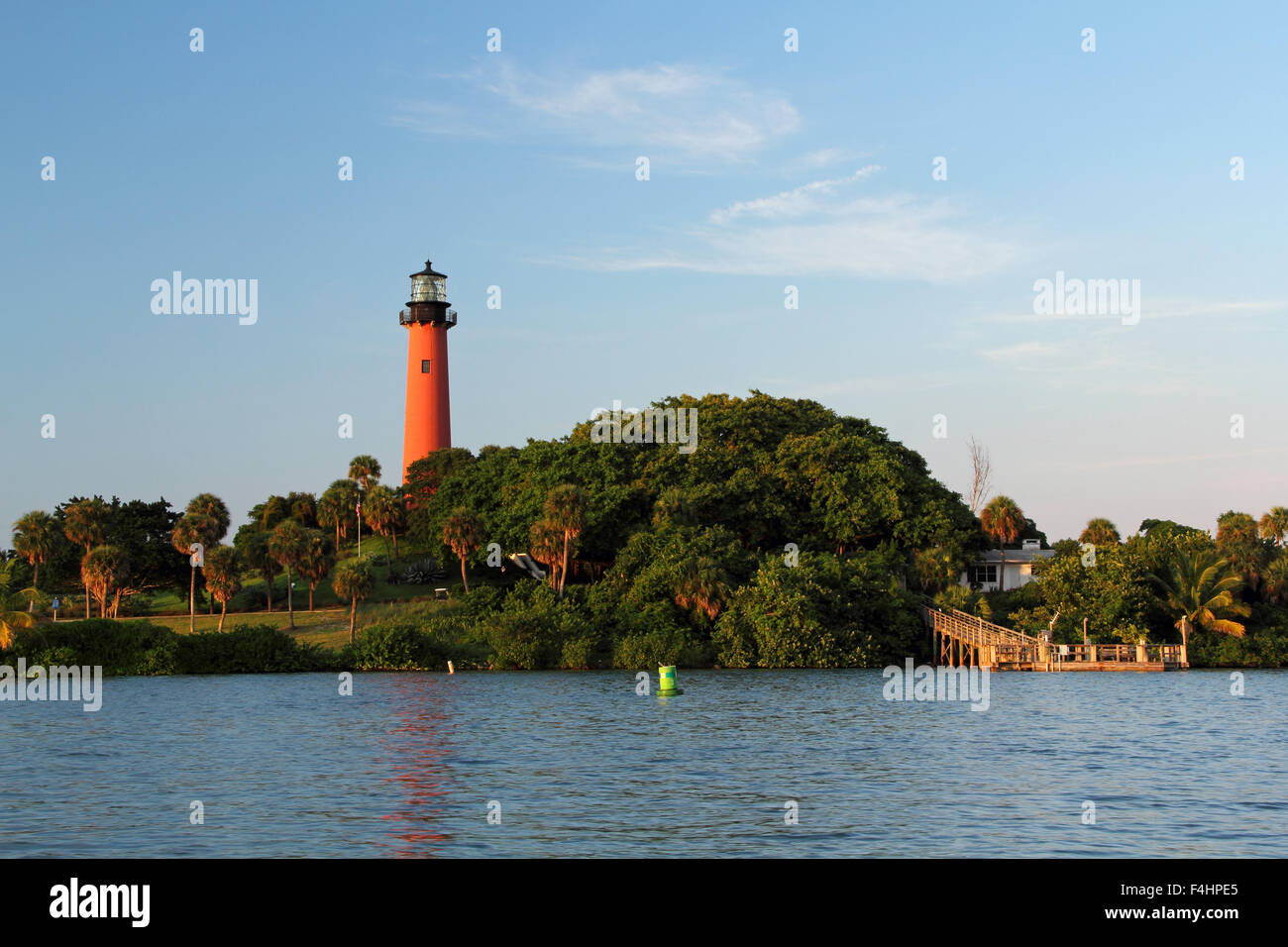 Scenic Jupiter Lighthouse in Palm Beach County, South Florida Stock ...