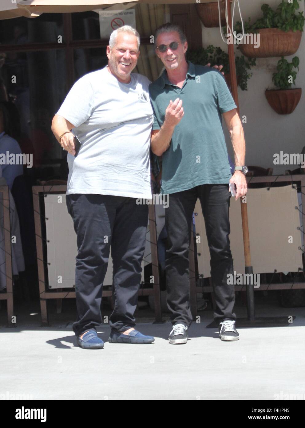 Film producer Steve Tisch has lunch with a friend in Beverly Hills ...