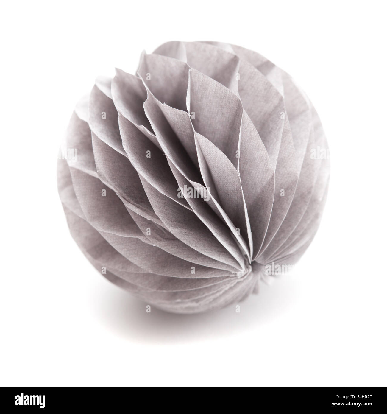 paper sphere ornament isolated on white background Stock Photo - Alamy