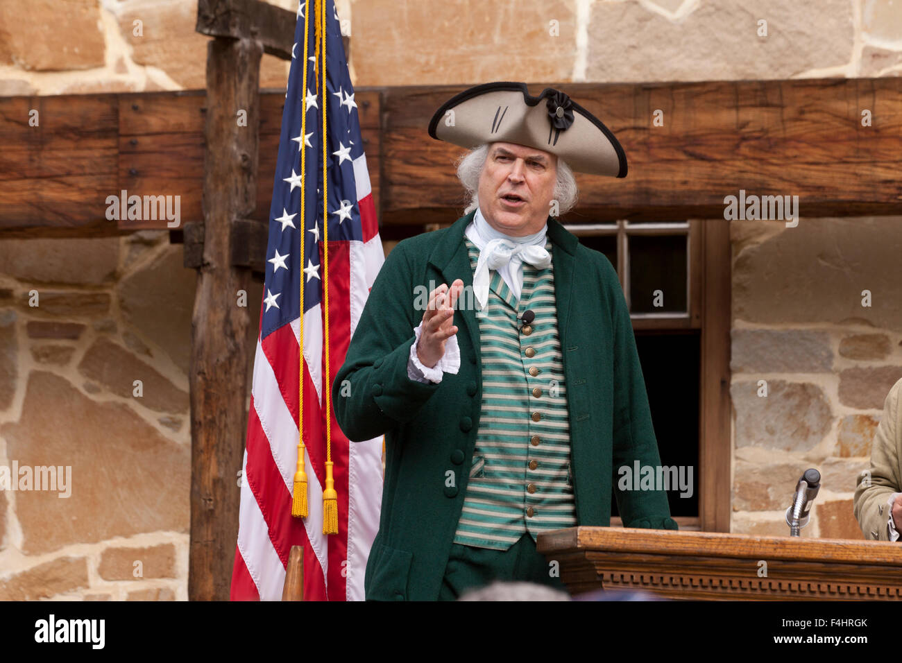 George Washington re-enactor at Mount Vernon distillery - Alexandria ...
