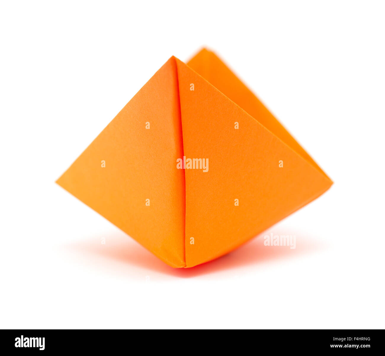 orange origami paper boat isolated on white background Stock Photo - Alamy