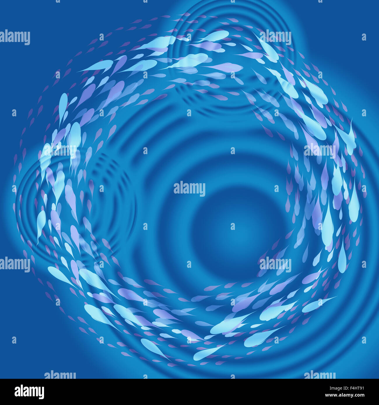 shoal of fish illustration Stock Photo - Alamy