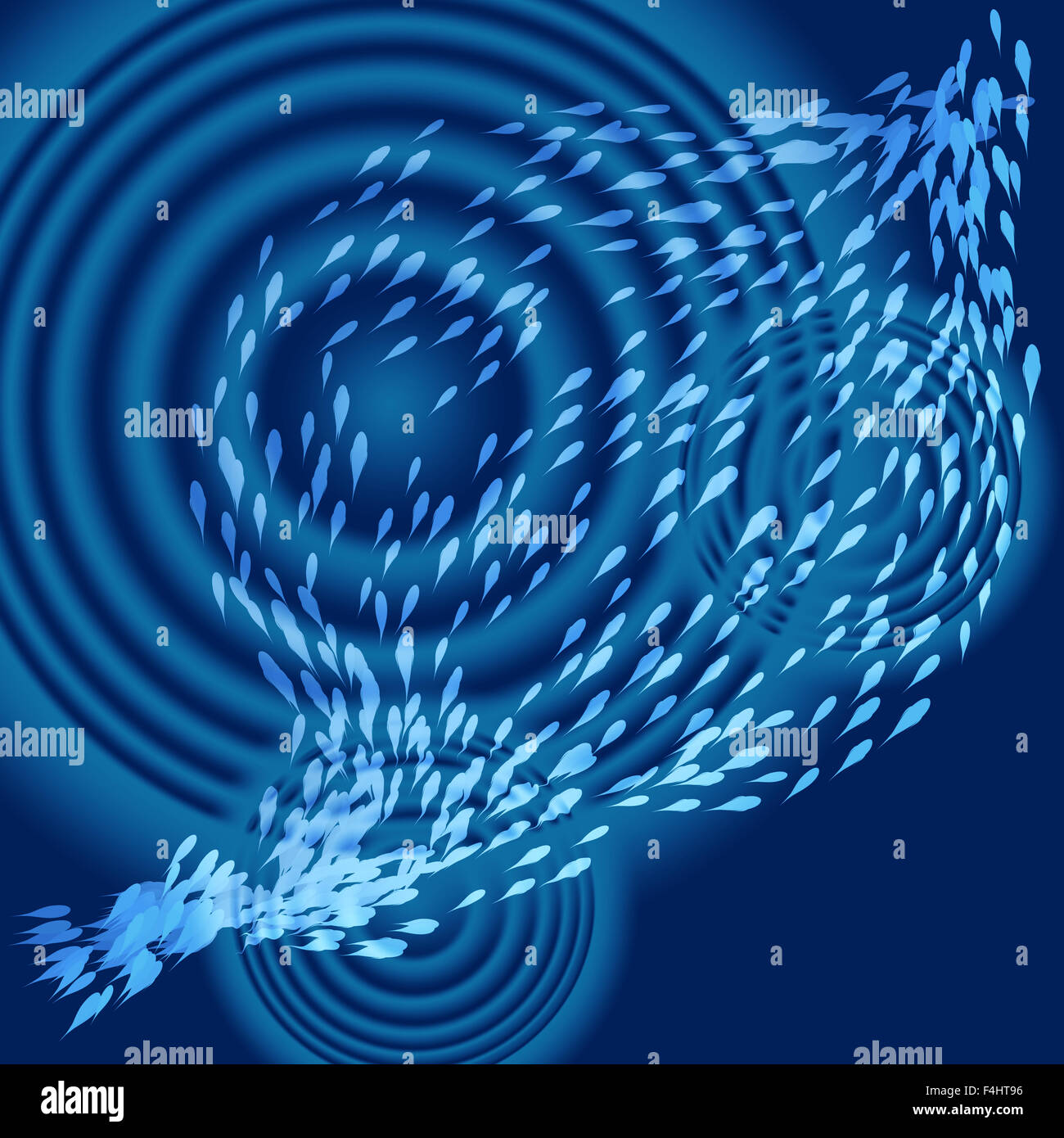 shoal of fish illustration Stock Photo - Alamy