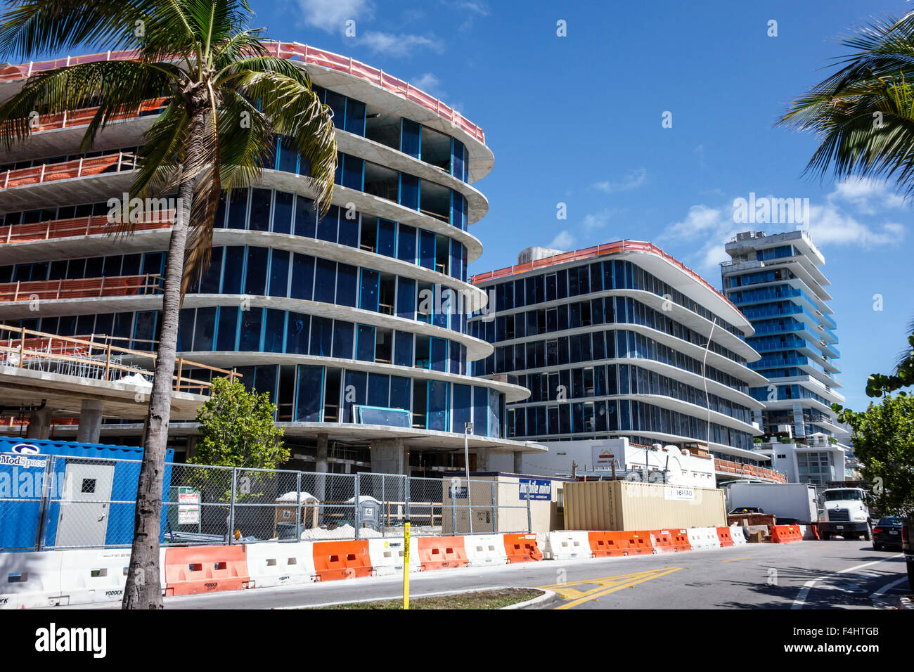 Miami Beach Florida,Ocean Drive,under construction site,condominium ...