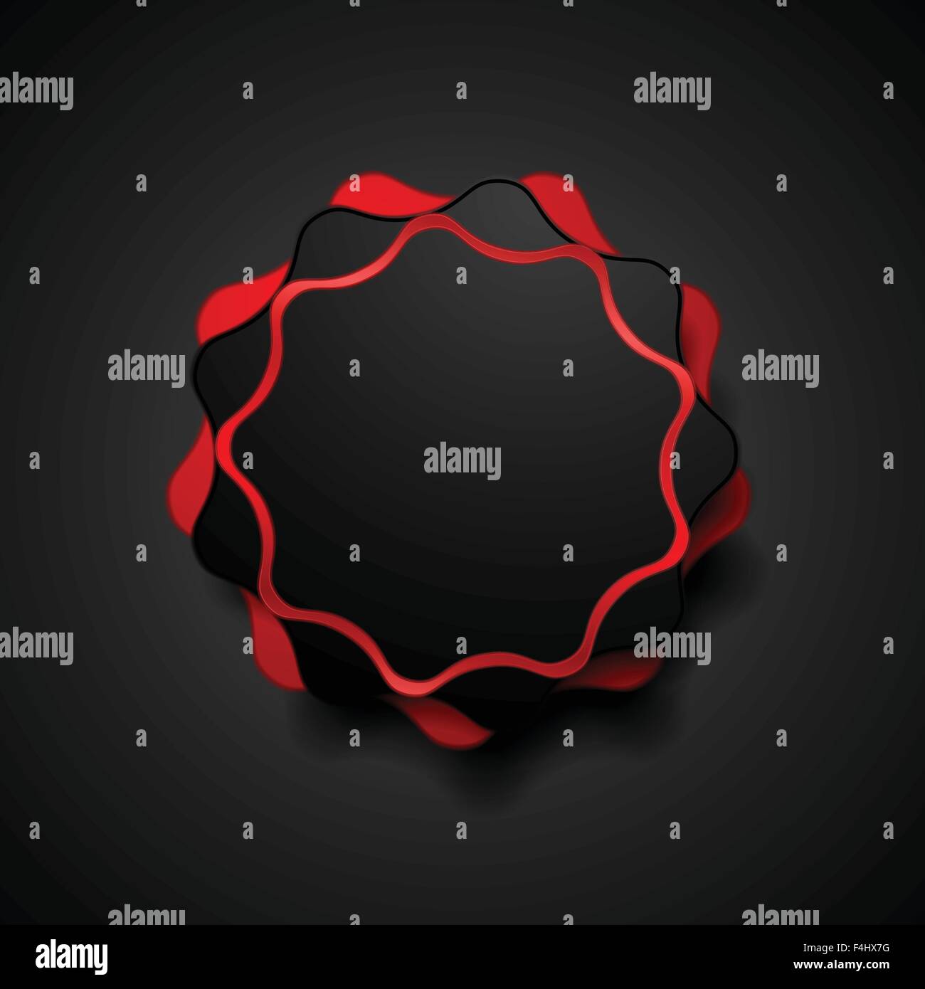 Abstract dark red wavy shape sticker design. Vector background Stock ...