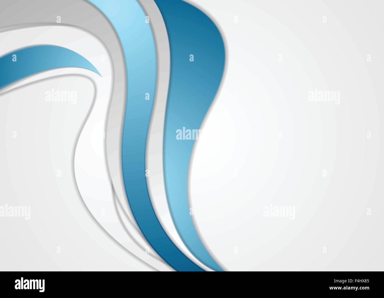 Blue and grey abstract wavy background. Vector design Stock Vector ...