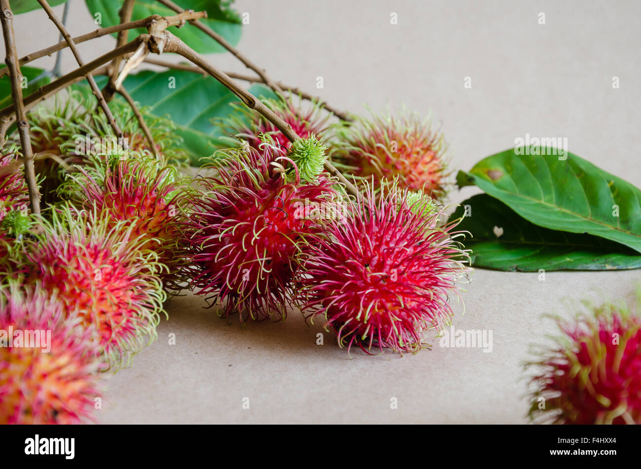 Fresh Rambutan A Tropical Fruit Stock Photo - Alamy