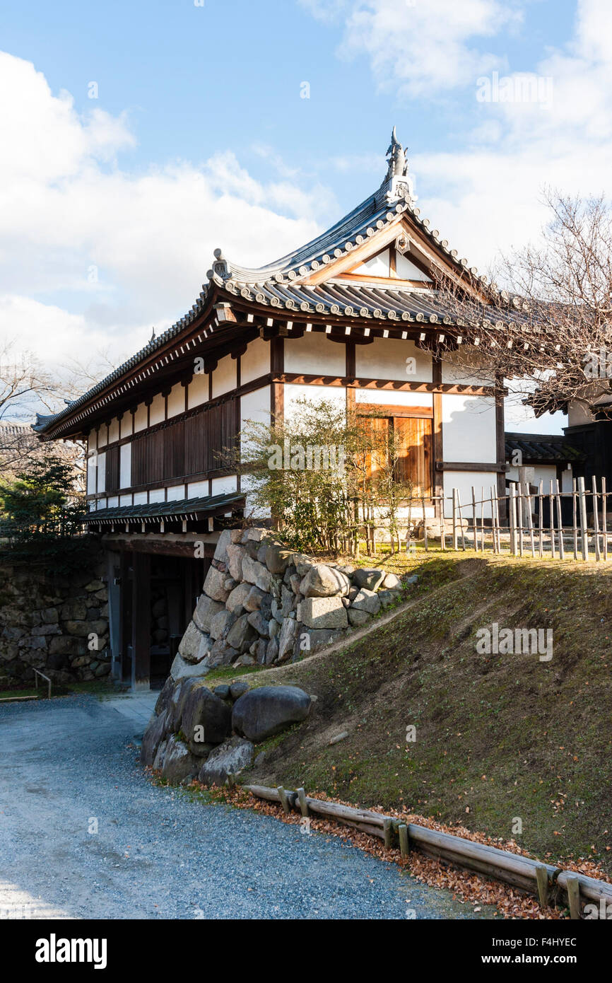 Japan, Yamato Koriyama castle. Entrance, the Otemon gatehouse ...