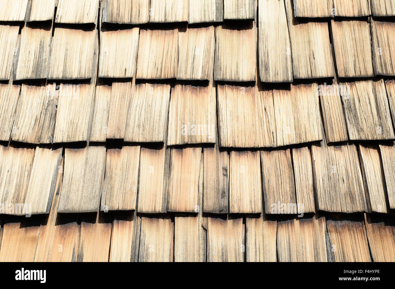 Wooden Slat roofing Stock Photo - Alamy