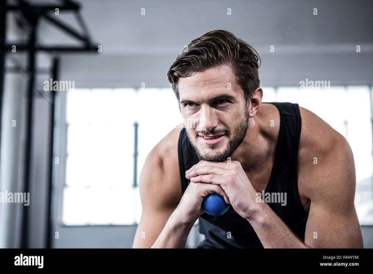 Fit man taking a break from working out Stock Photo - Alamy