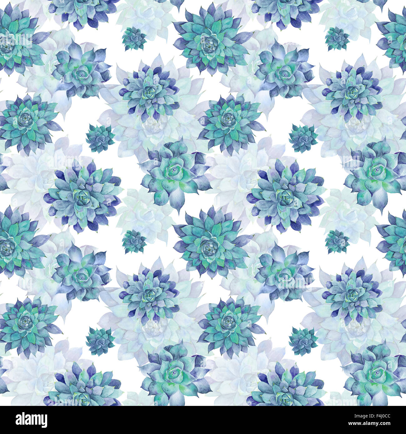 Hand-painted seamless texture with green tropical plant isolated on ...