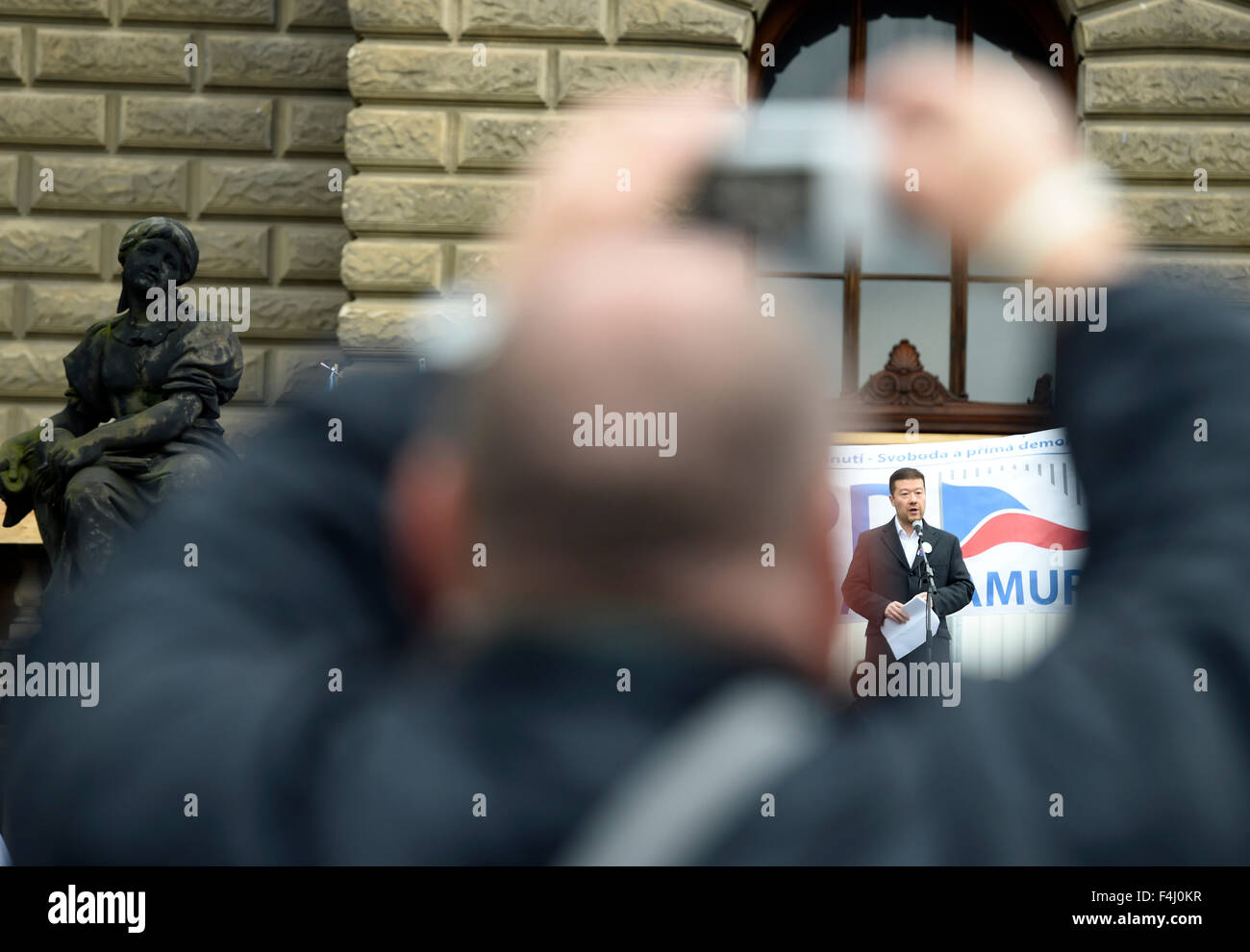 Prague, Czech Republic. 17th Oct, 2015. About 1,000 opponents of ...