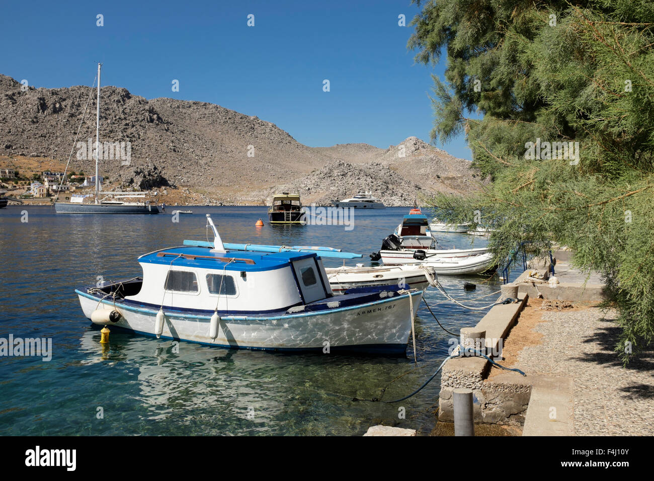 Small Greek Fishing Boats Caiques High Resolution Stock Photography and ...