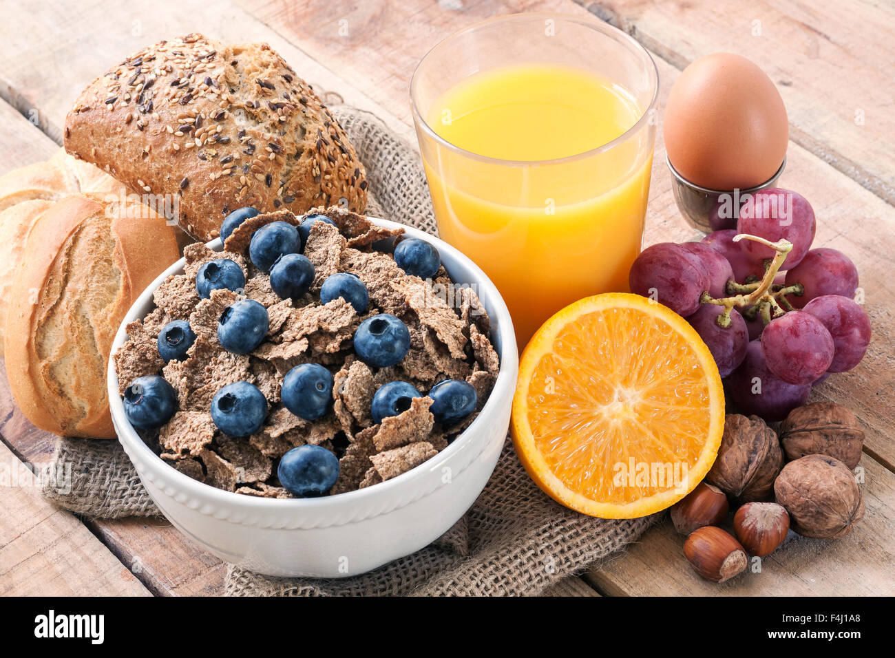 continental breakfast - food with background Stock Photo - Alamy