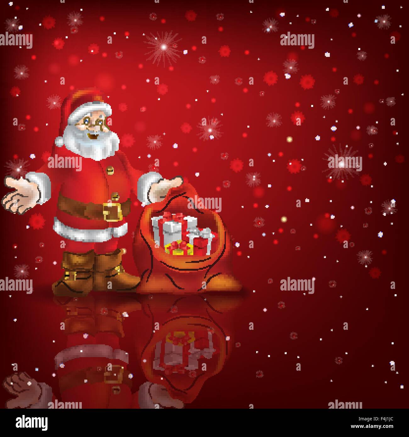 Illuminated santa claus Stock Vector Images - Alamy