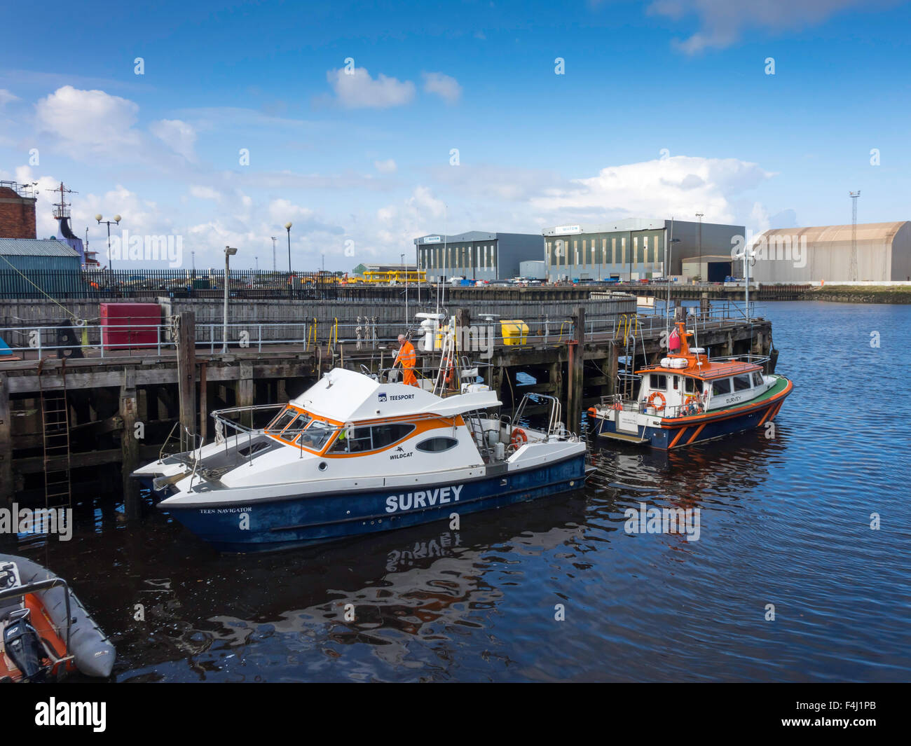 Tees Sentinel and Tees Navigator, a survey craft and a Harbour Police ...