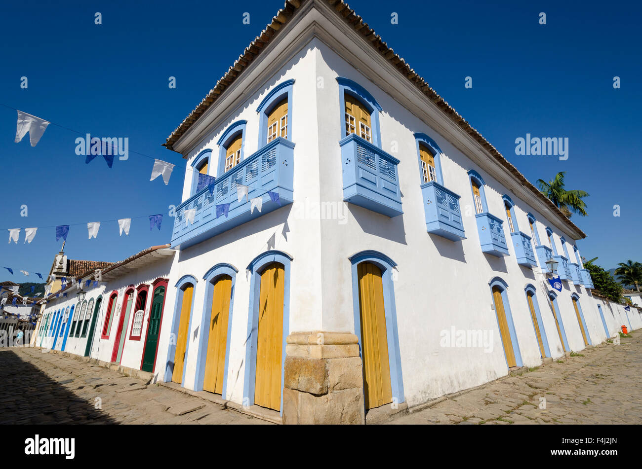 colorful houses of Paraty in Brazil Stock Photo - Alamy