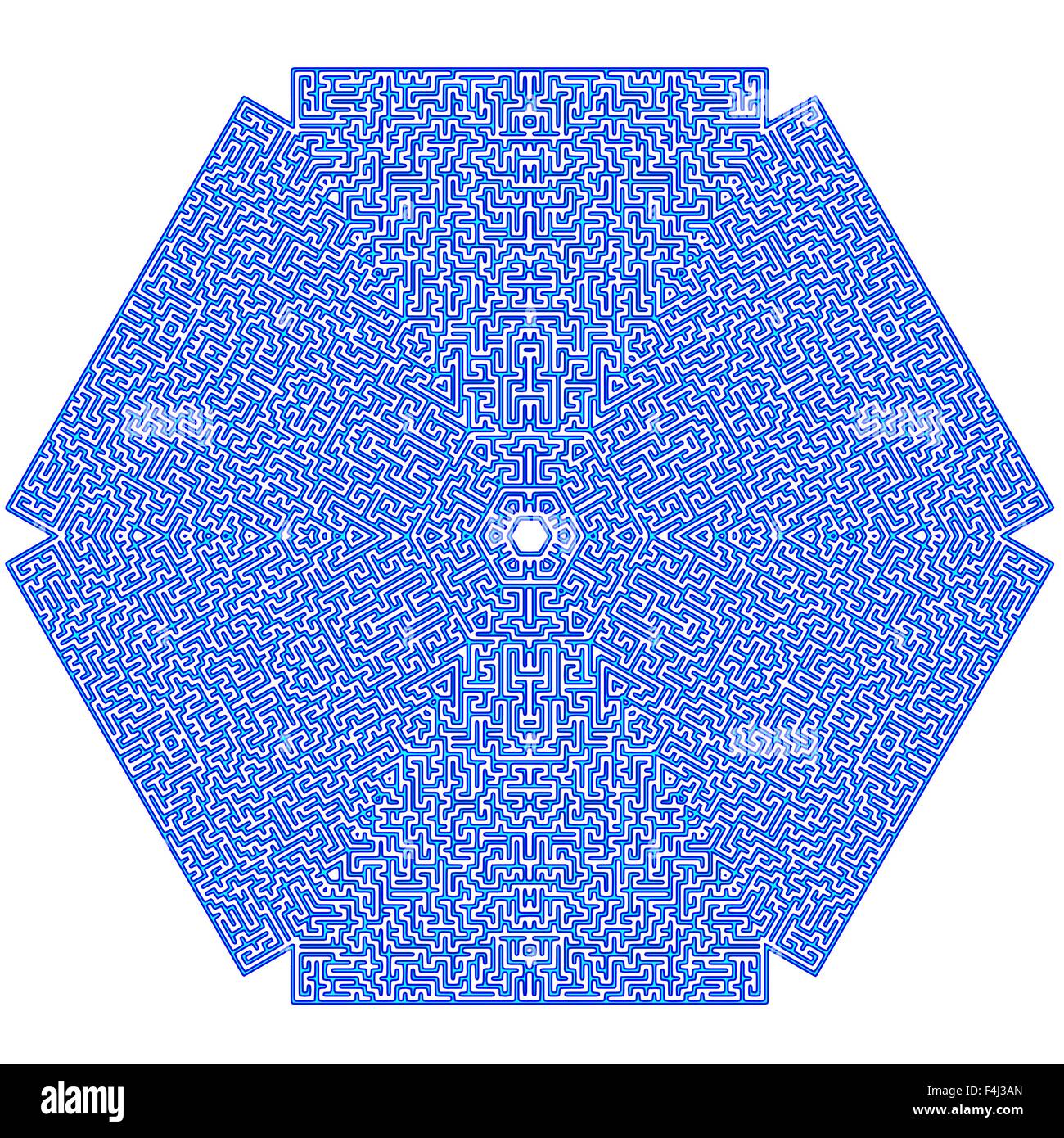 Blue labyrinth kids maze hi-res stock photography and images - Alamy
