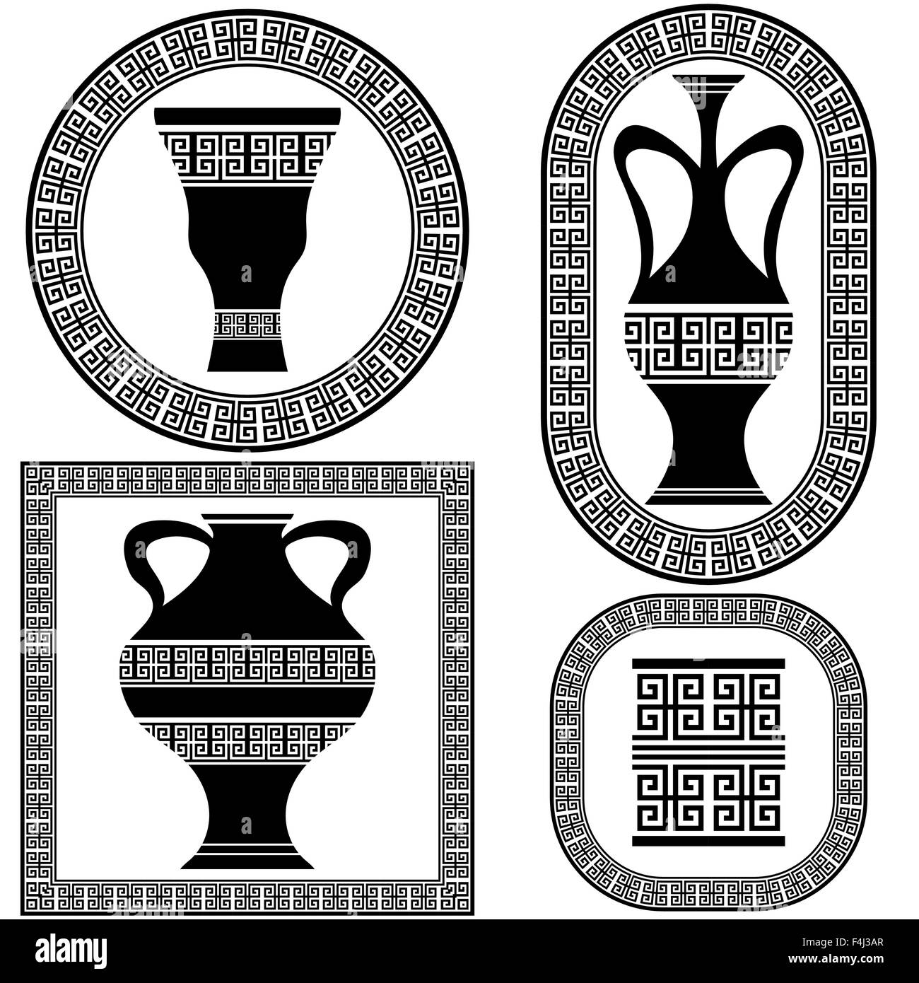 Set of Greek Frames Stock Vector Image & Art - Alamy