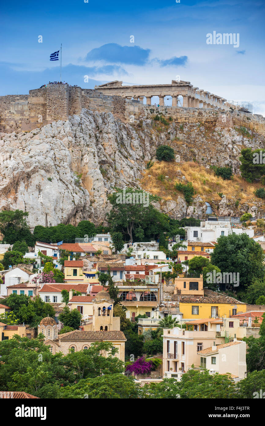 View of Plaka and The Acropolis, Athens, Greece, Europe Stock Photo - Alamy