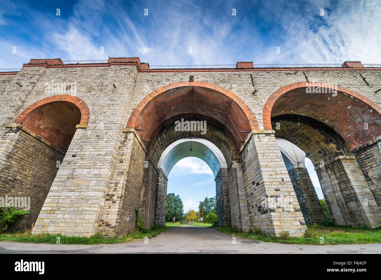 Railroad Viaduct, Hranice na Morave, Bohemia, Czech Republic, EU ...