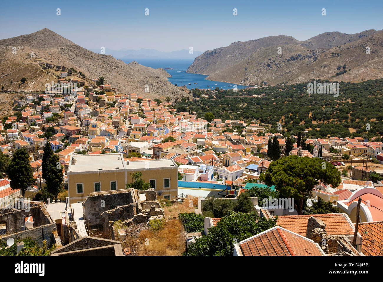 Pedi bay symi dodecanese islands hi-res stock photography and images ...