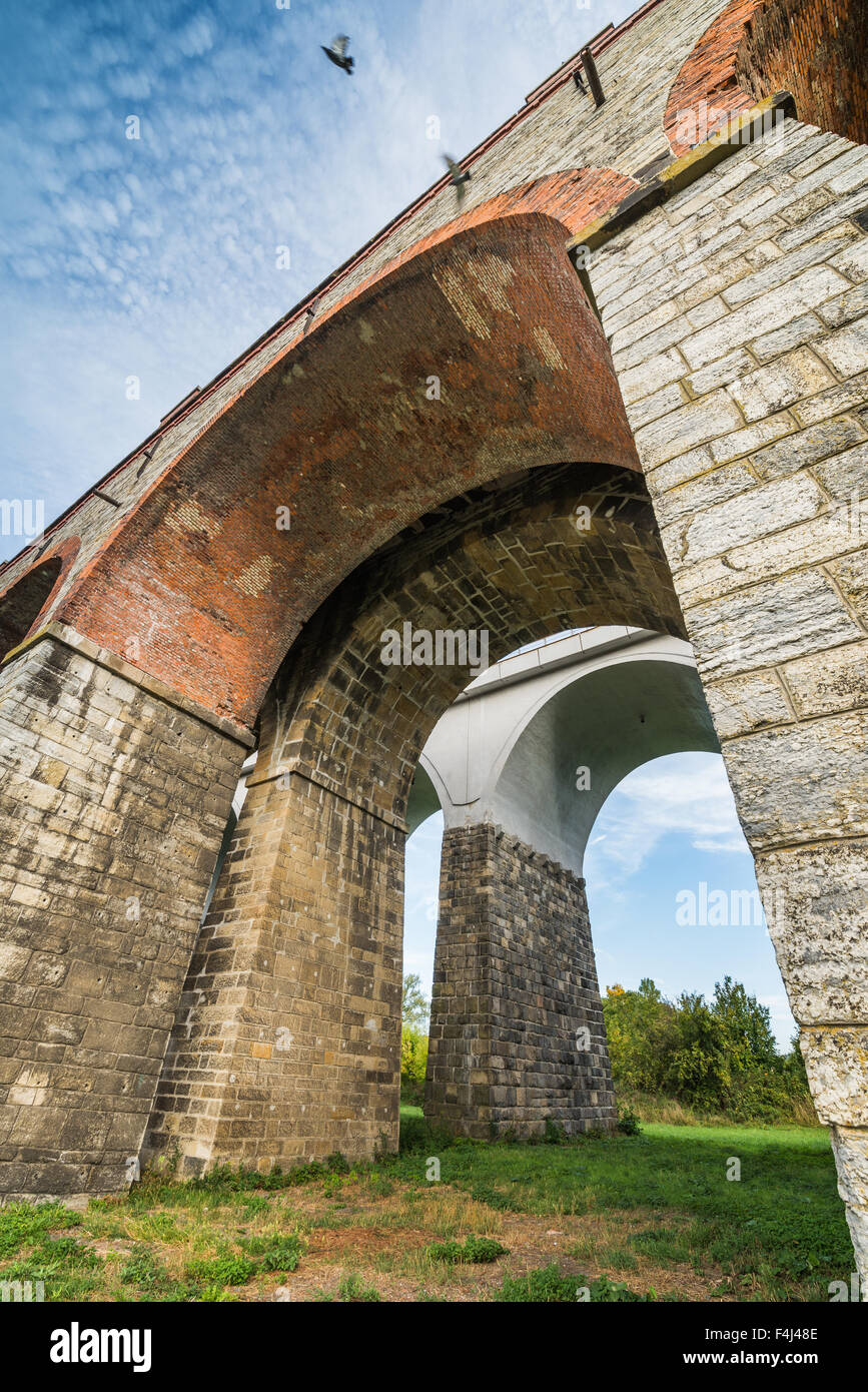 Railroad Viaduct, Hranice na Morave, Bohemia, Czech Republic, EU ...