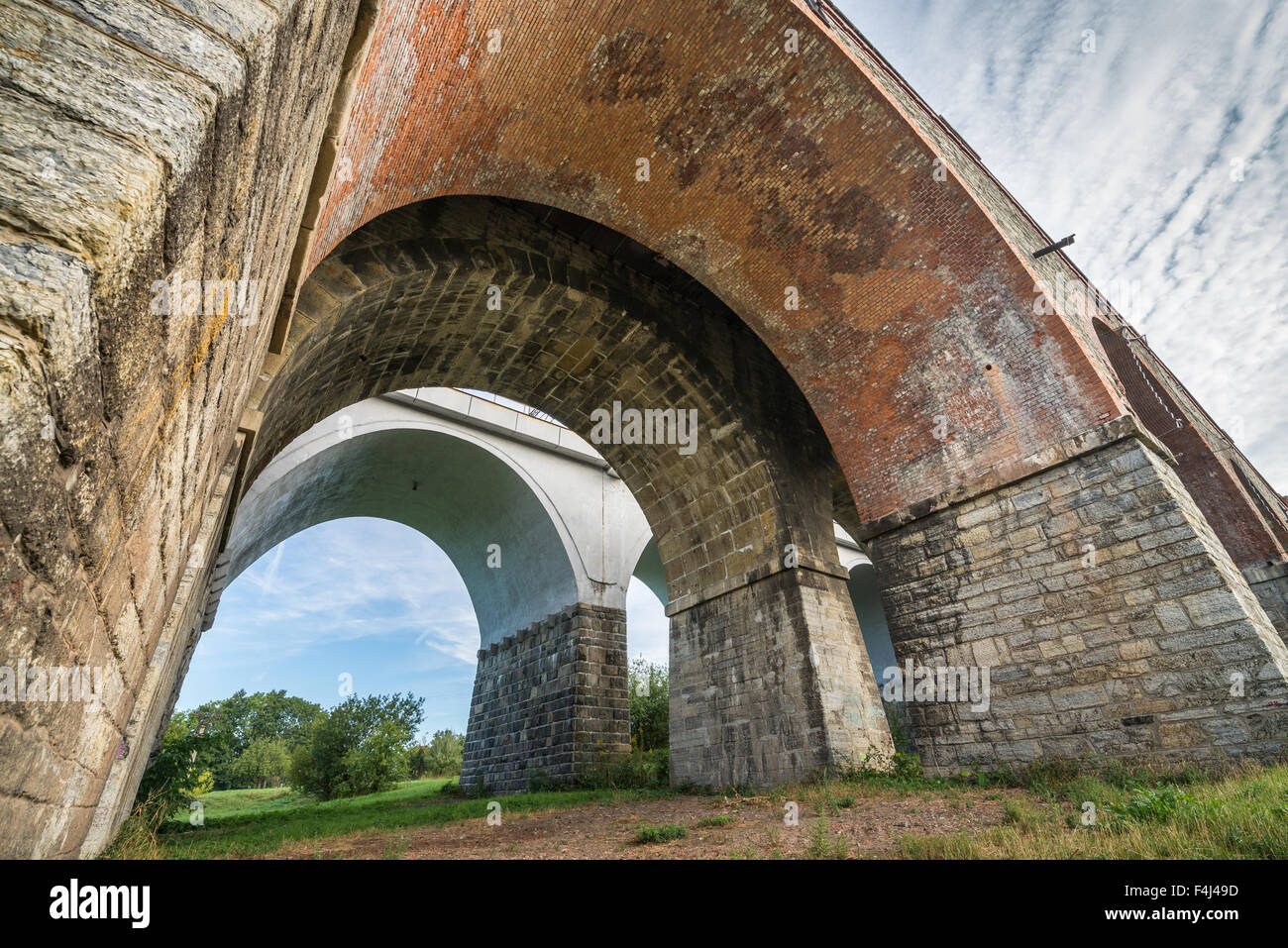 Railroad Viaduct, Hranice na Morave, Bohemia, Czech Republic, EU ...