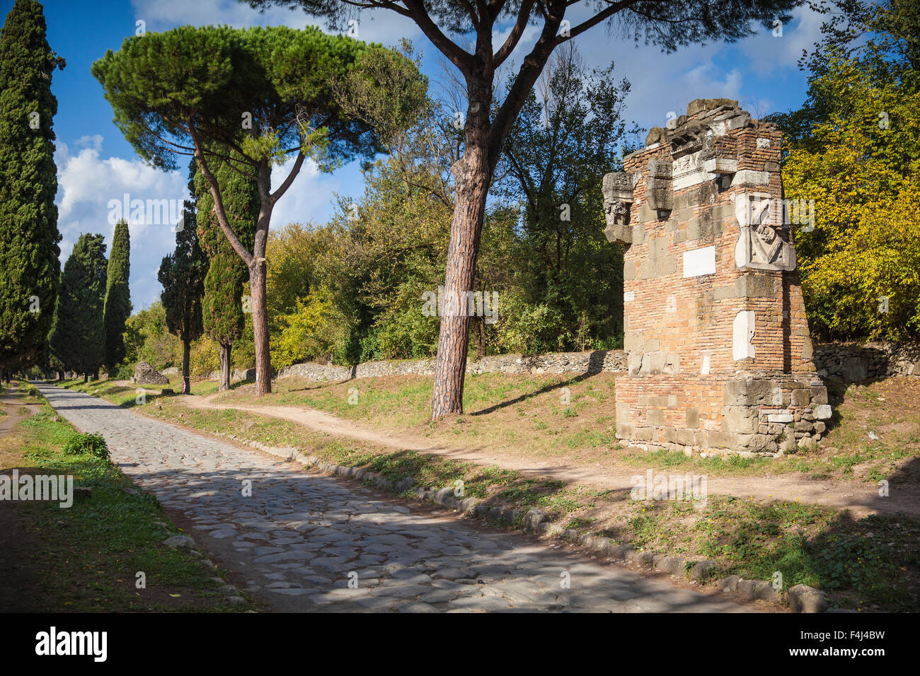 Ancient Appian Way, ancient Roman road, Rome, Lazio, Italy, Europe Stock Photo - Alamy