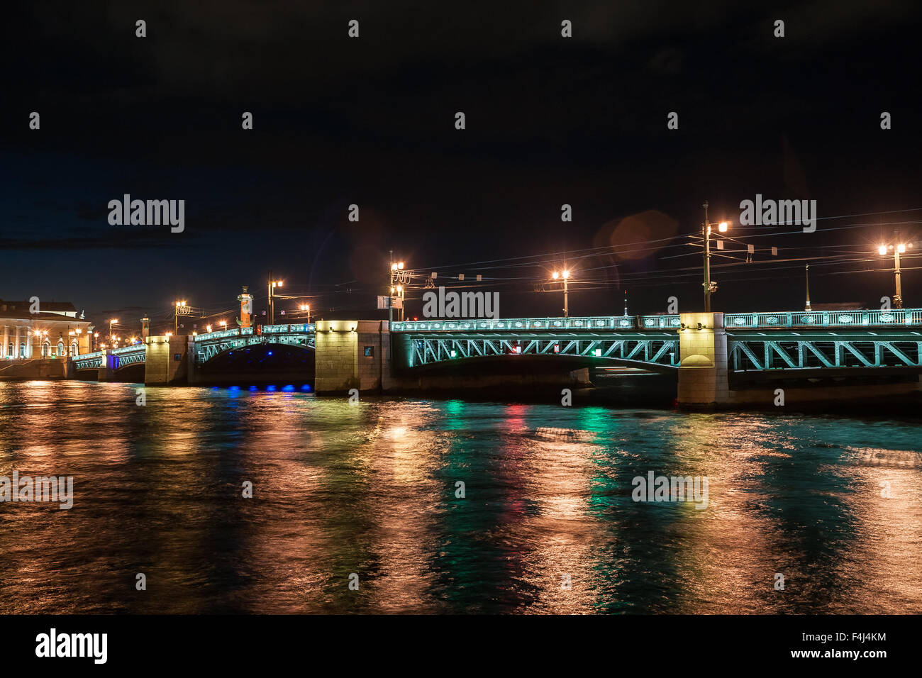 Beautiful night view of Saint-Petersburg, Russia Stock Photo - Alamy
