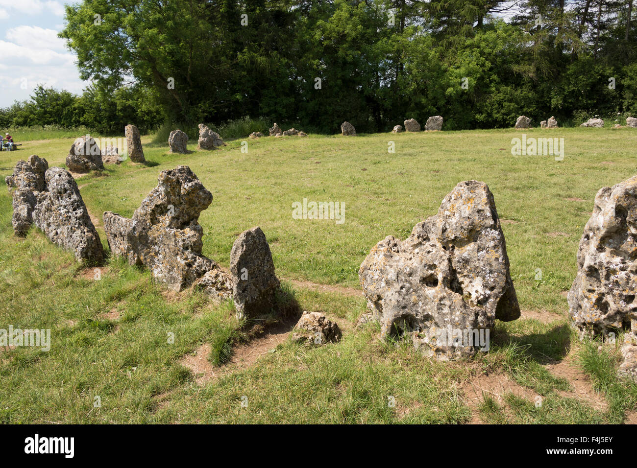 The Kings Men stone circle, The Rollright Stones, on the Oxfordshire ...