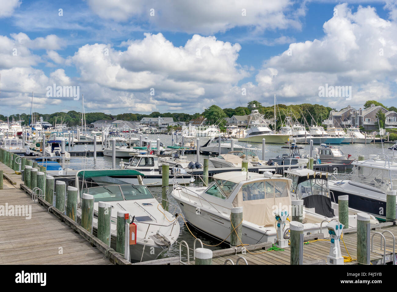 Falmouth marina on Cape Cod Stock Photo - Alamy