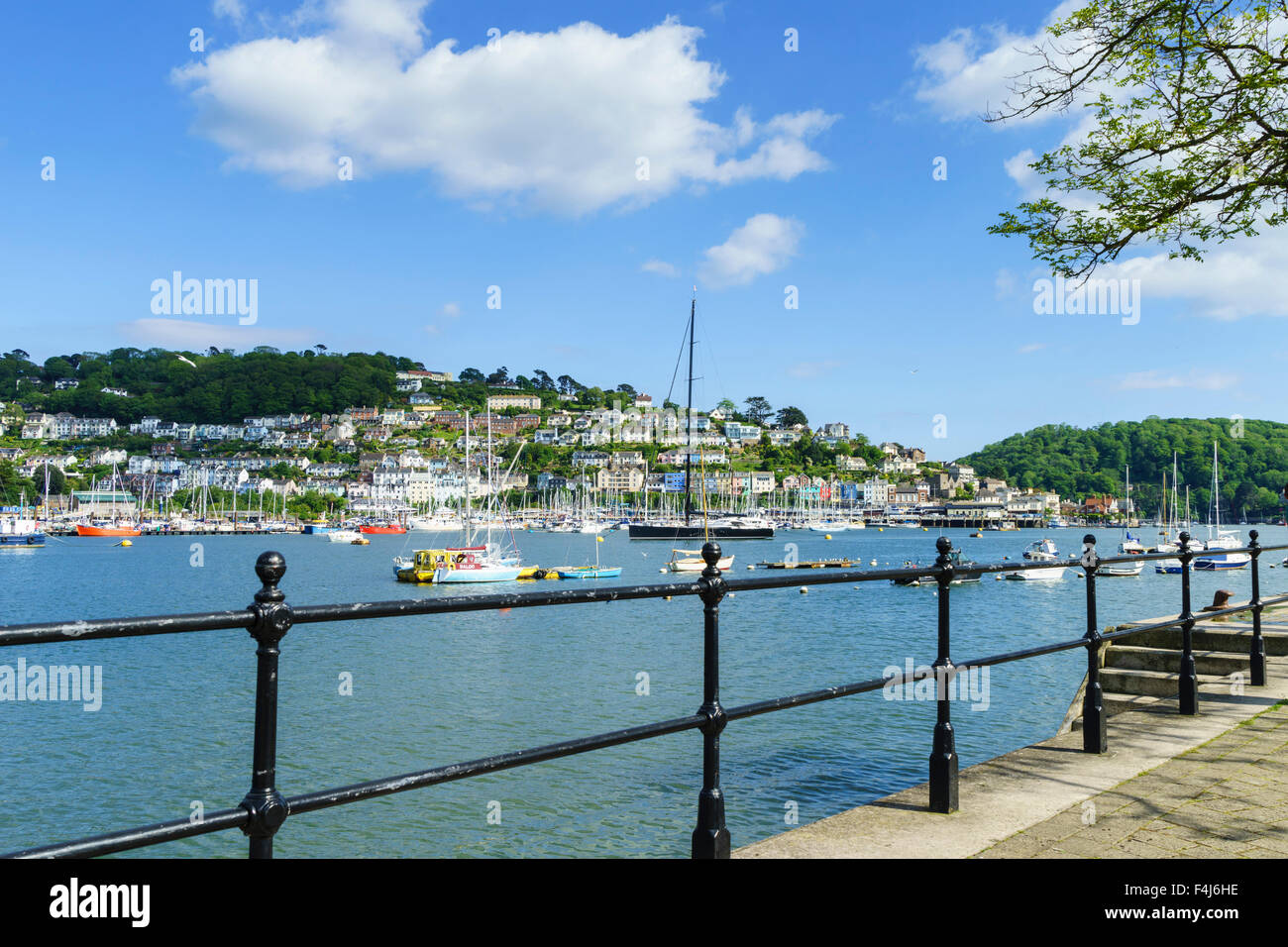 Kingswear and River Dart viewed from Dartmouth, Devon, England, United ...