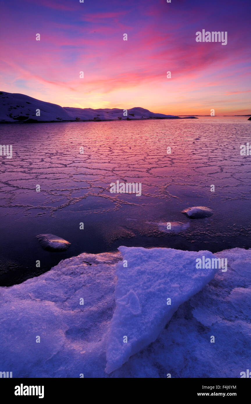 Bay at sunset Stock Photo - Alamy
