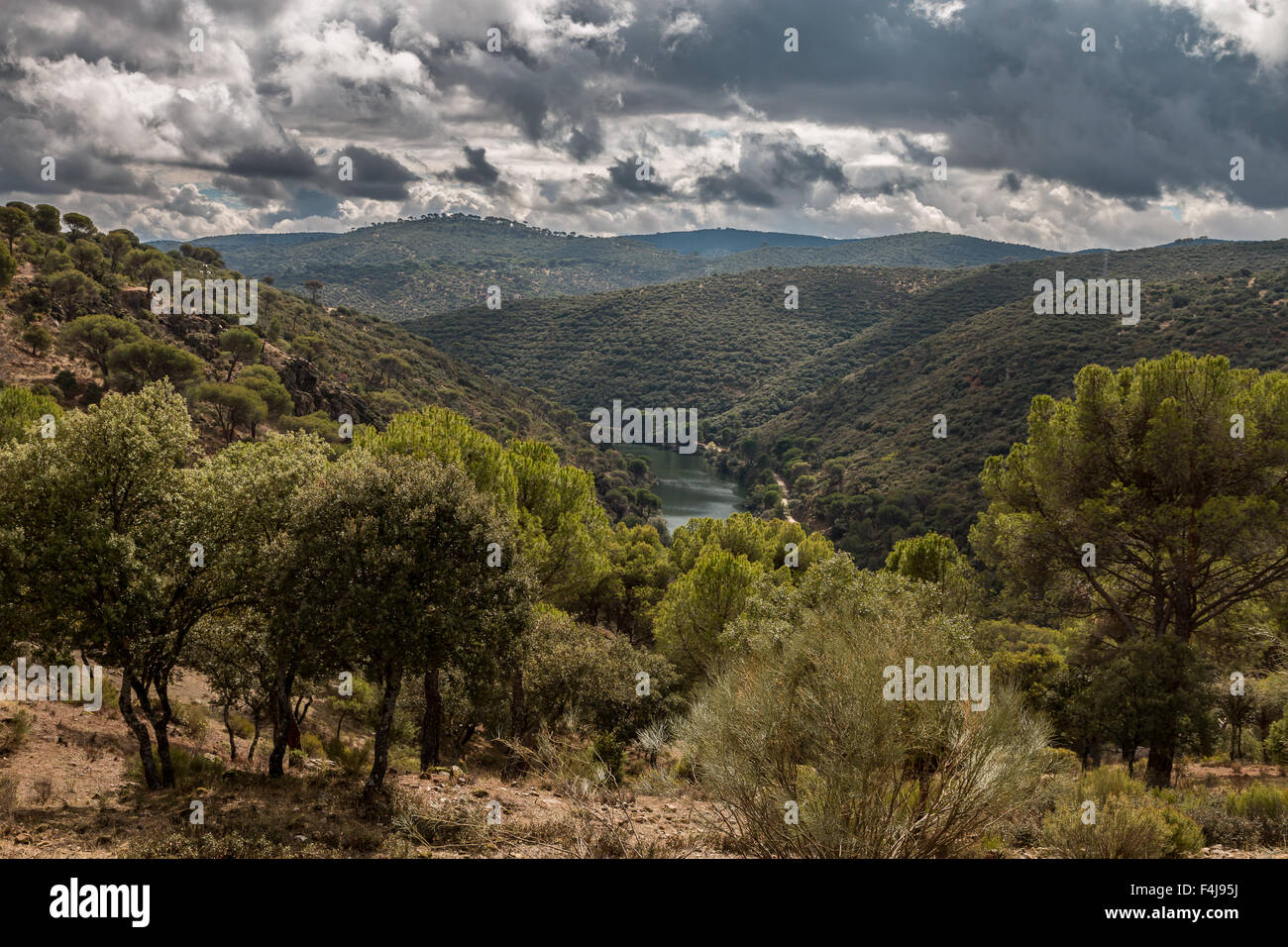 Trekking along Rio Alberche, Spain Stock Photo - Alamy
