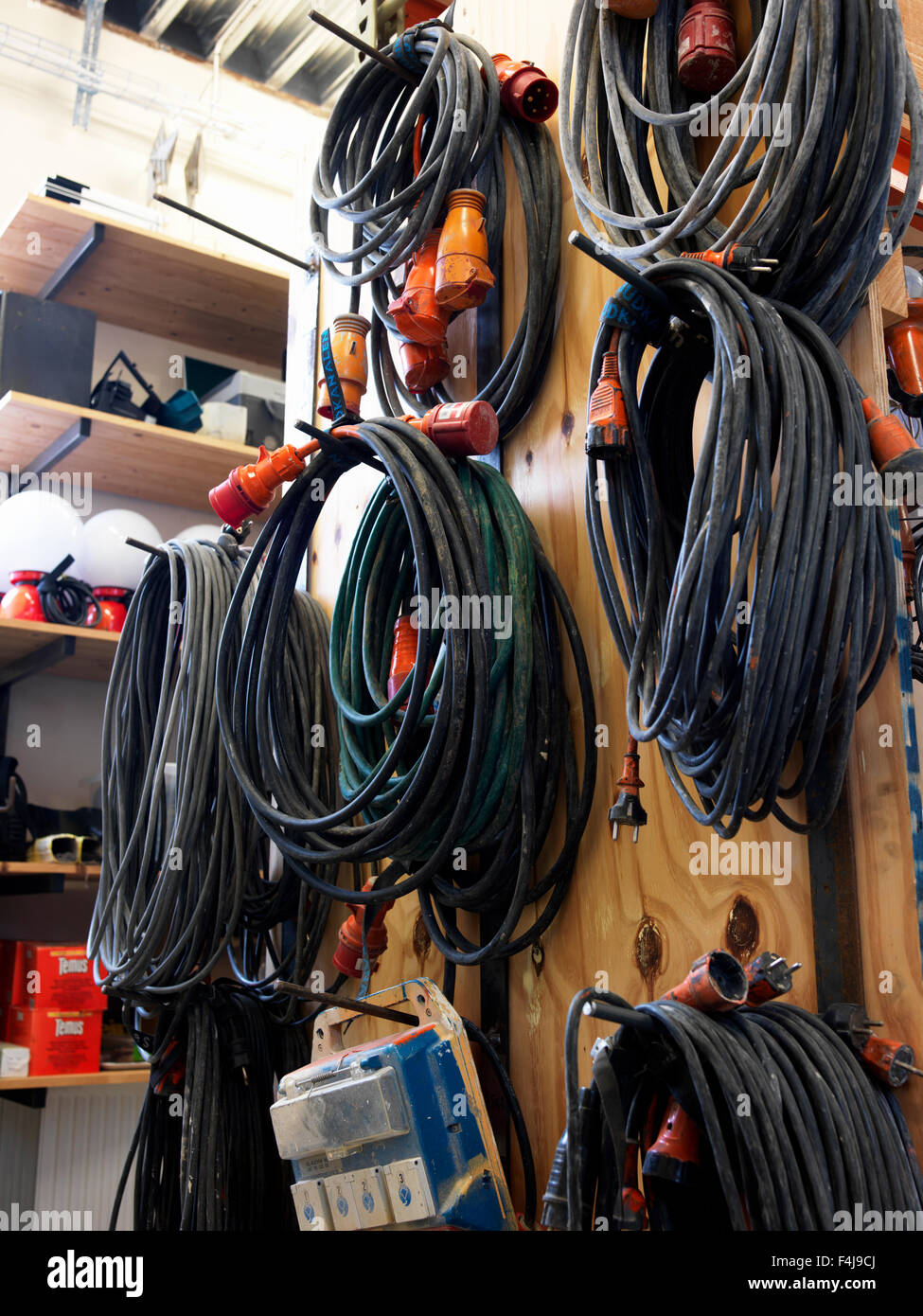 Cables in a workshop Stock Photo - Alamy