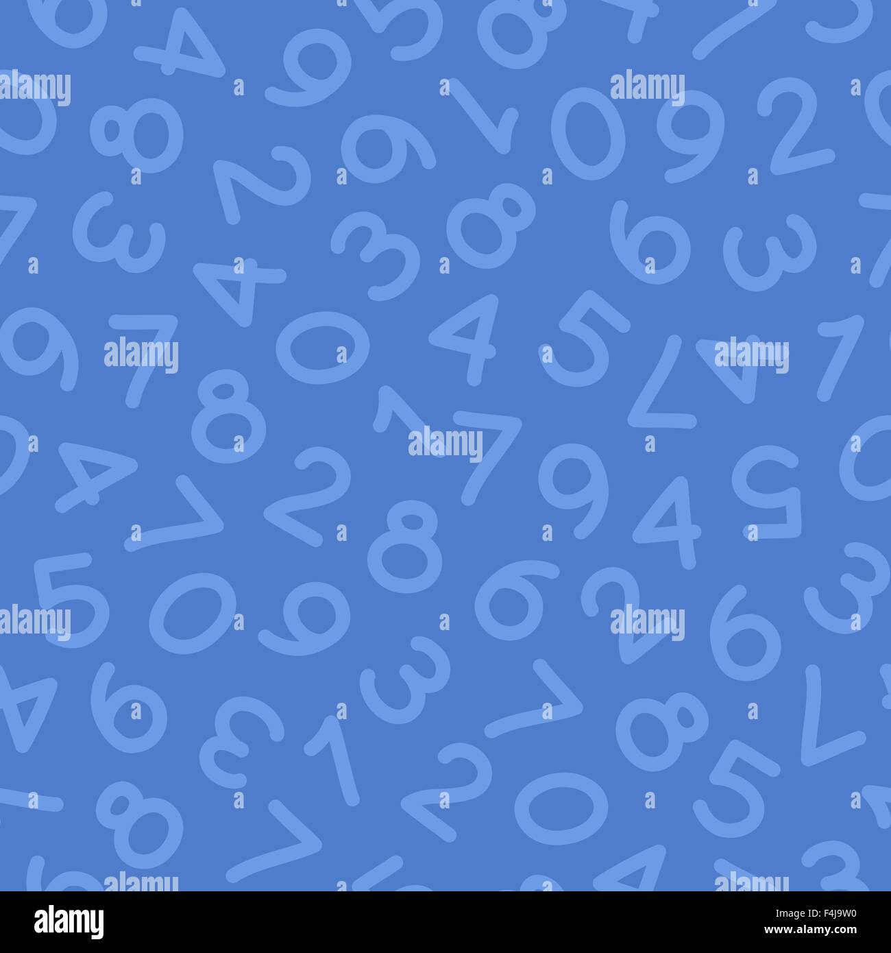 Hand Drawn Numbers Seamless Pattern Blue Stock Vector Image & Art - Alamy