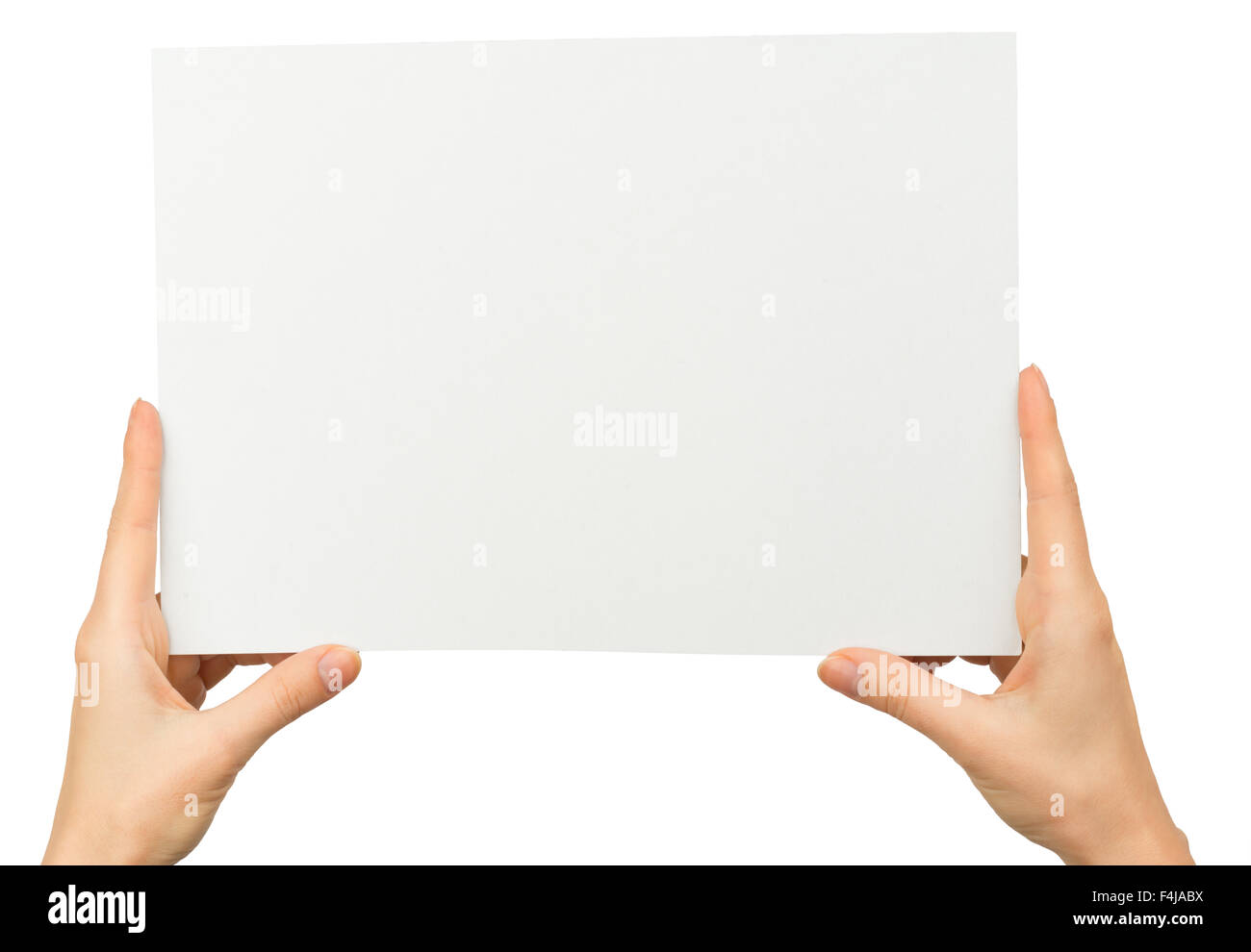 Womans hands holding card Cut Out Stock Images & Pictures - Alamy