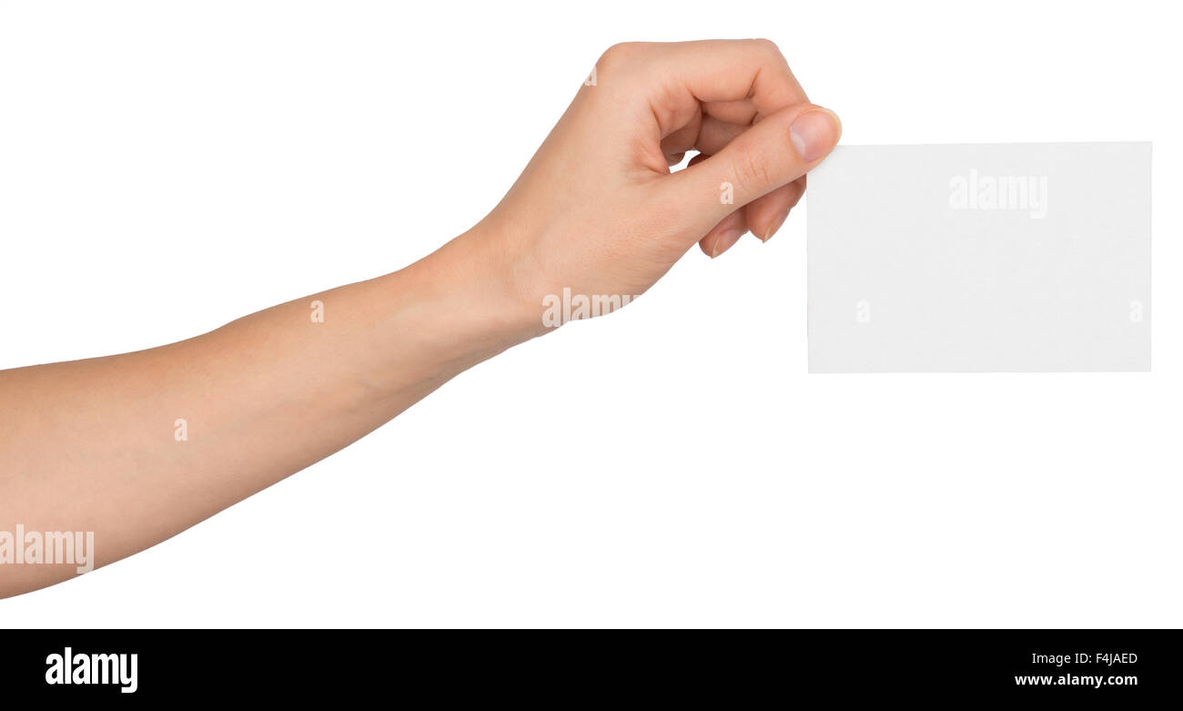 Womans left hand Cut Out Stock Images & Pictures - Alamy