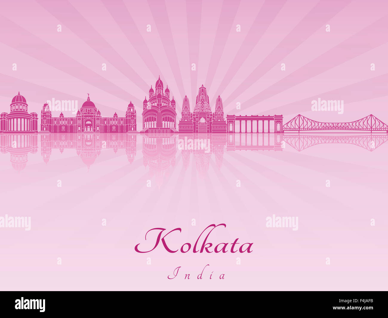 Kolkata skyline vector hi-res stock photography and images - Alamy