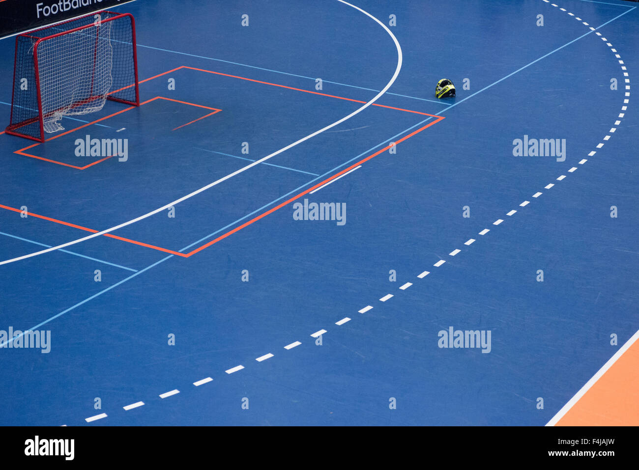 Floorball men match in the hall Stock Photo - Alamy