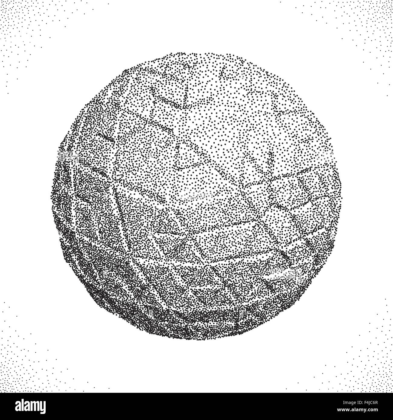 Abstract 3D shape. Halftone style Stock Vector Image & Art - Alamy