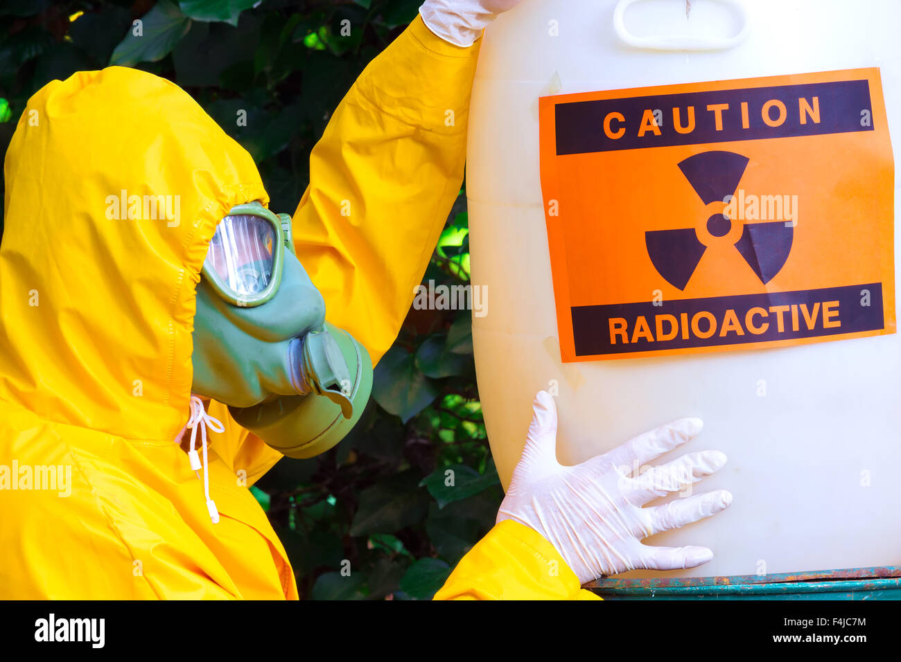 Work with hazardous materials Stock Photo - Alamy