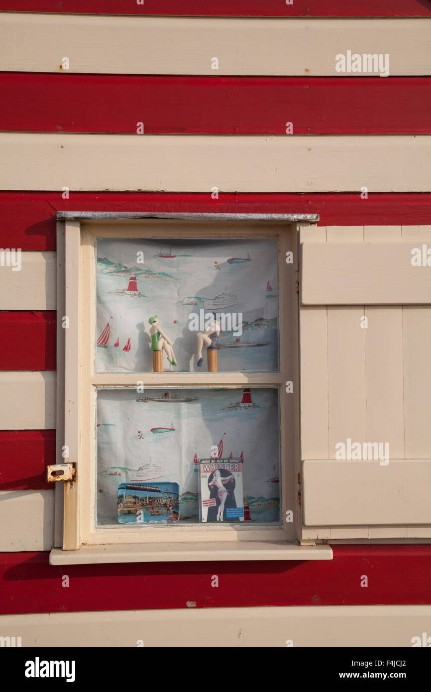 Red And Cream Beach Huts High Resolution Stock Photography and Images ...