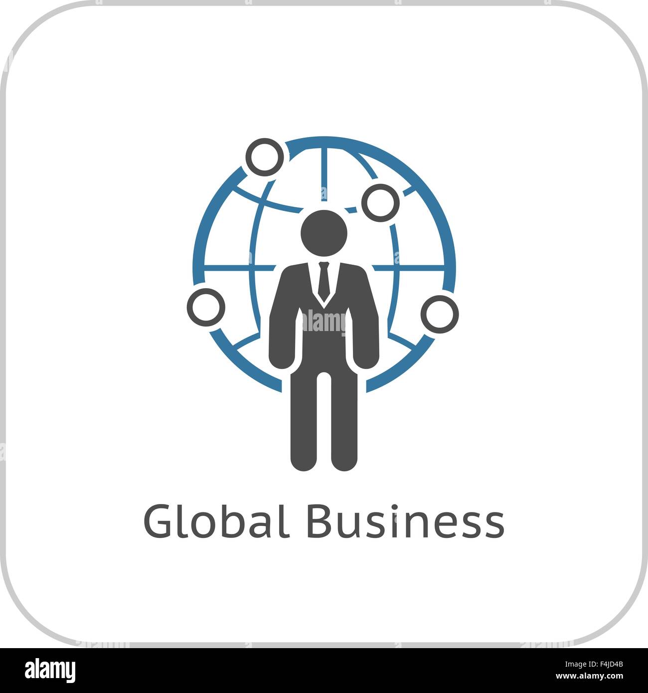 Global Business Icon. Flat Design Stock Vector Image & Art - Alamy