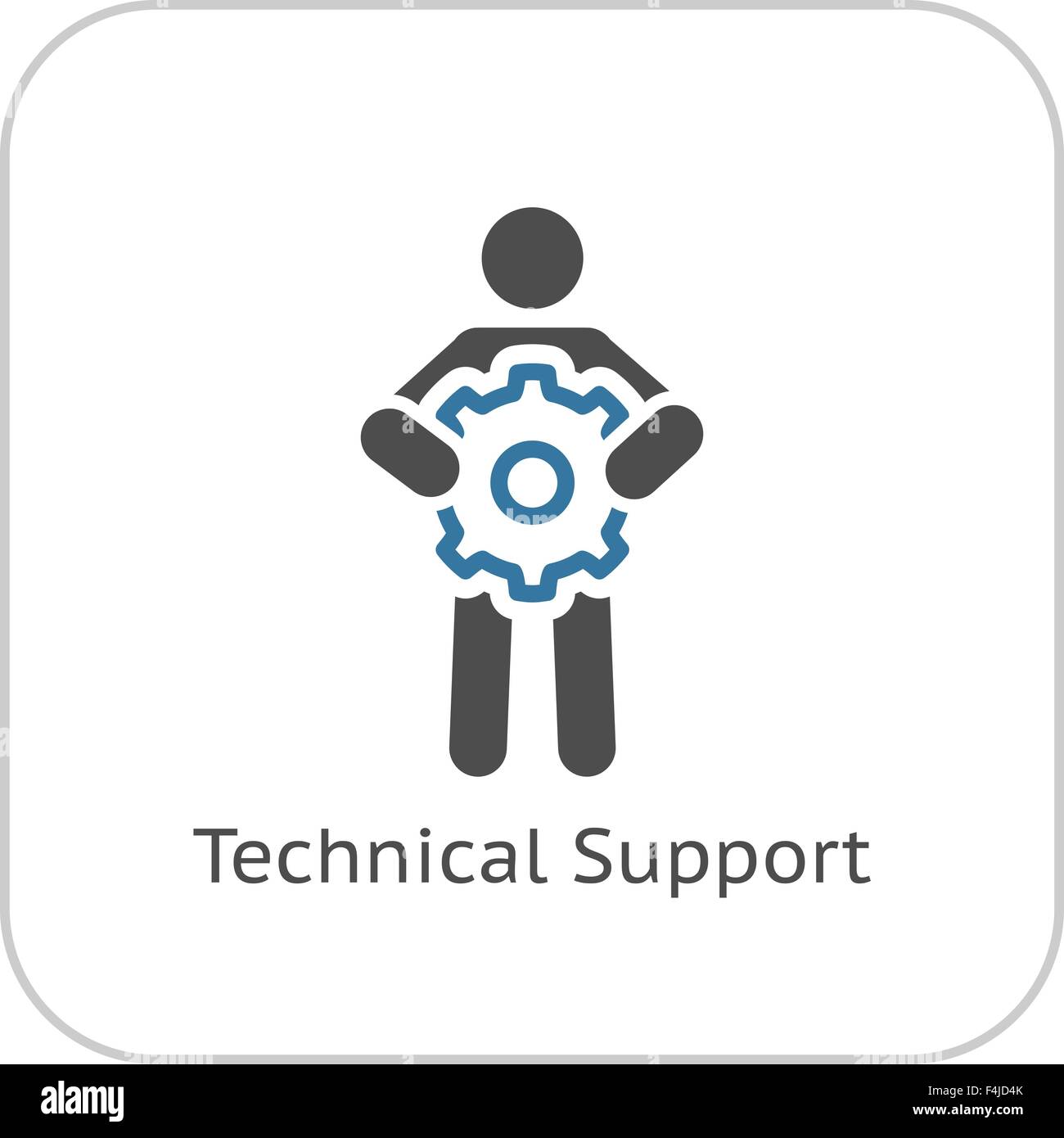 Technical Support Icon. Flat Design Stock Vector Image & Art - Alamy