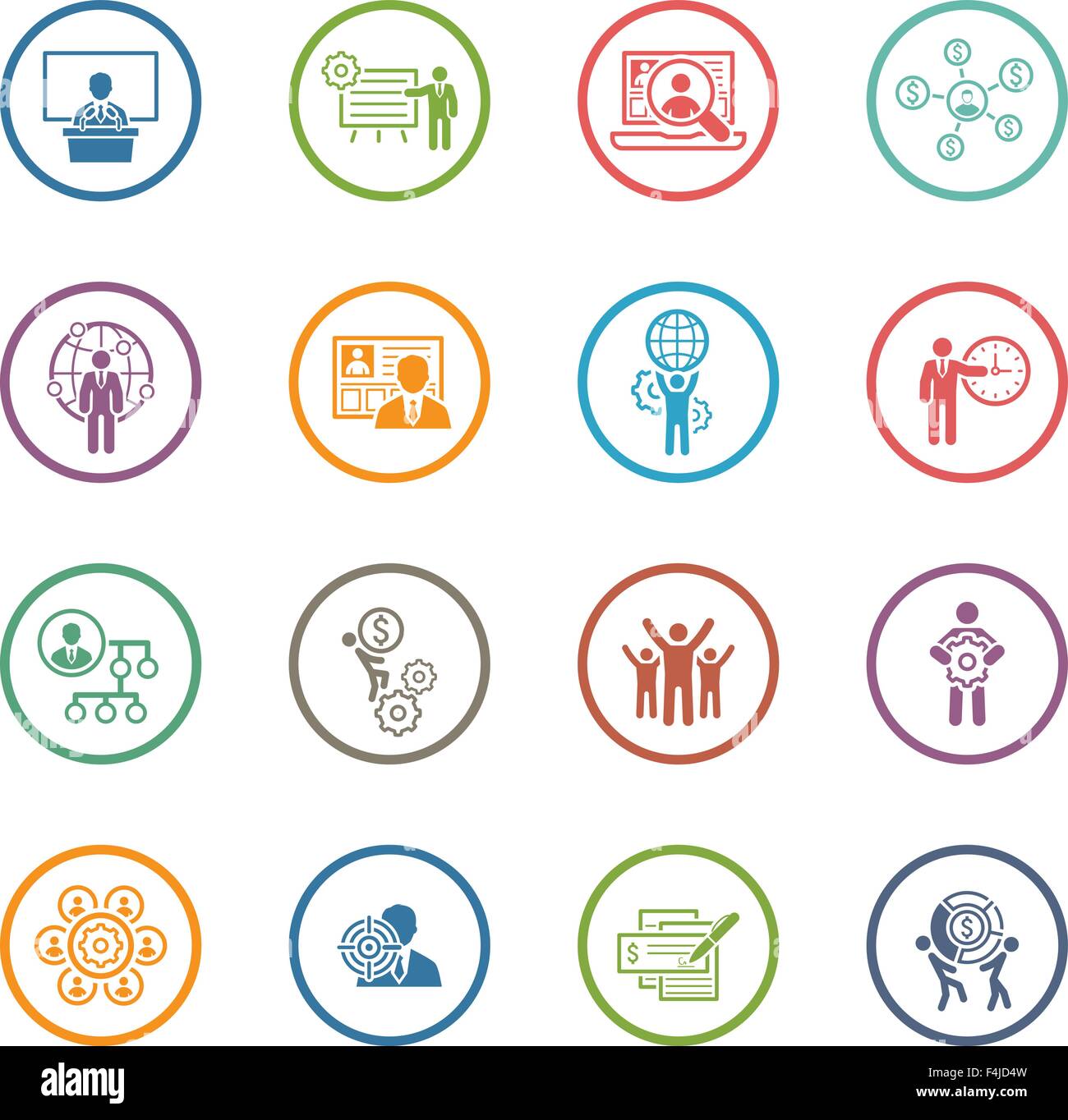 Flat Design Business Icons Set Stock Vector Image & Art - Alamy