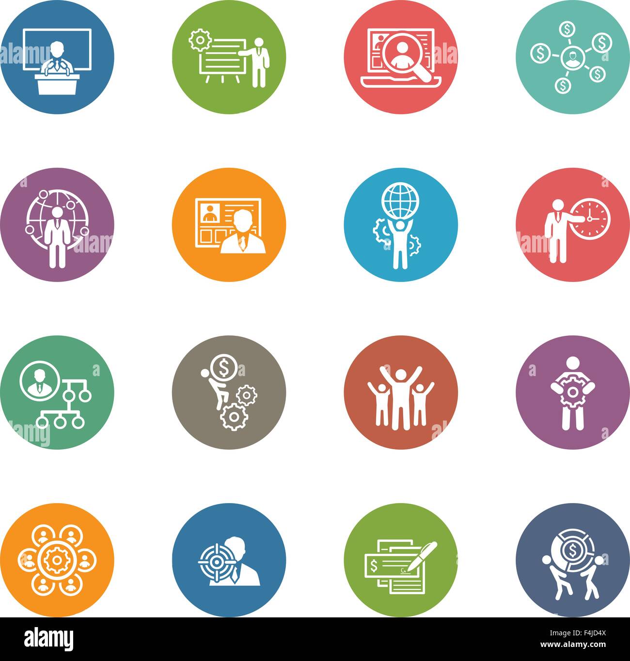 Flat Design Business Icons Set Stock Vector Image & Art - Alamy