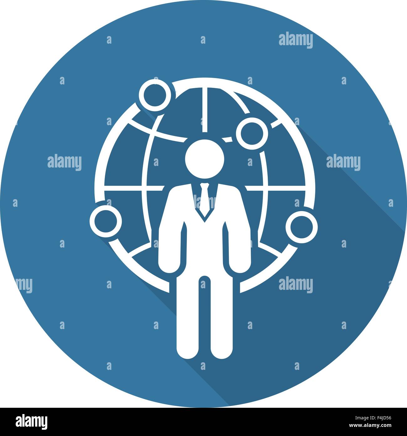 Global Business Icon. Flat Design Stock Vector Image & Art - Alamy